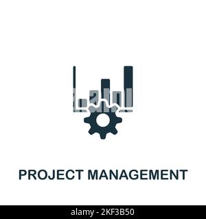 Project Management icon. Monochrome simple Project Planning icon for ...