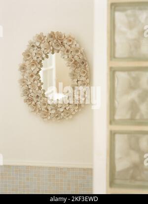 Egg carton mirror frame Stock Photo - Alamy
