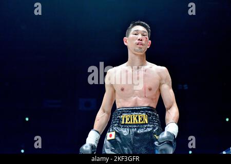 Challenger Masayoshi Nakatani during the WBO Asia Pacific lightweight ...