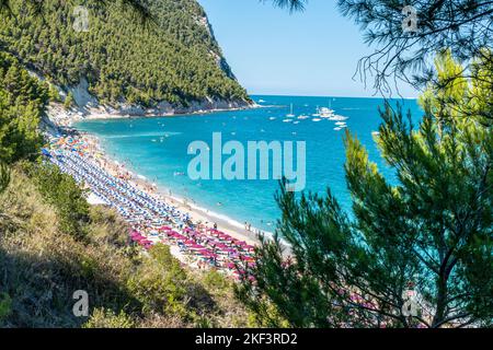 Sirolo, Italy - 09-02-2021: the beautiful beach of San Michele in ...