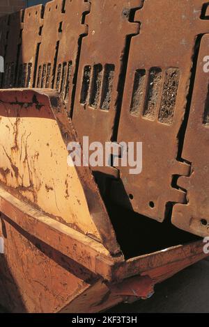 Rusty Industrial Waste Skip Container Stock Photo - Alamy
