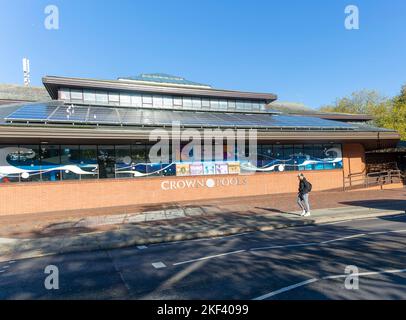 Crown Pools swimming pool and fitness centre building, Ipswich, Suffolk ...