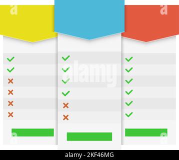 Comparison table. Modern infographic template for product feature ...
