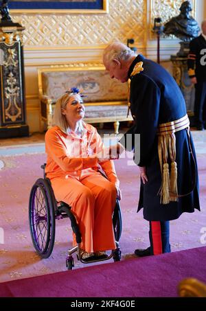 Miss Kylie Grimes, from Farnham, is made a Member of the Order of the ...