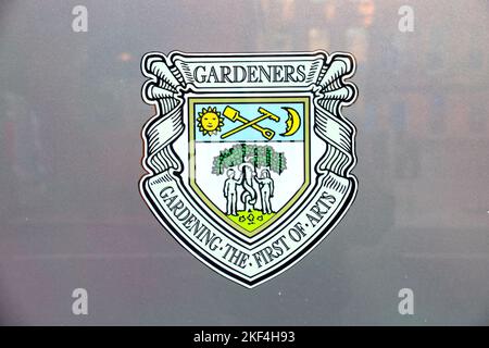 trades hall Glasgow close up of coat of arms for trade guild fleshers ...