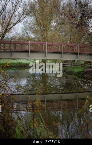 new Fen bridge in Dedham Vale. River Stour. Essex-Suffolk border Stock ...