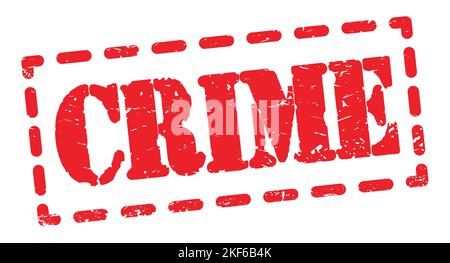 CRIME text written on red grungy stamp sign Stock Photo - Alamy