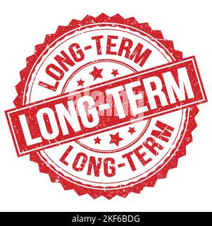 long-term text written on red grungy stamp sign Stock Photo - Alamy