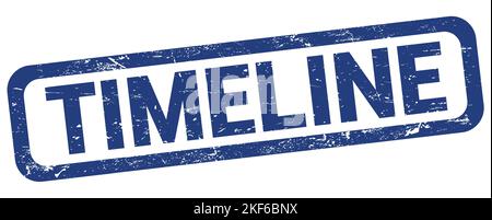 TIMELINE text written on blue-black dash stamp sign Stock Photo - Alamy