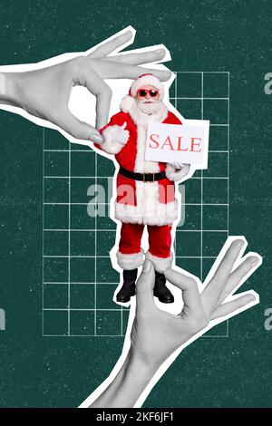 Vertical composite collage of hands holding trash bins support plastic ...