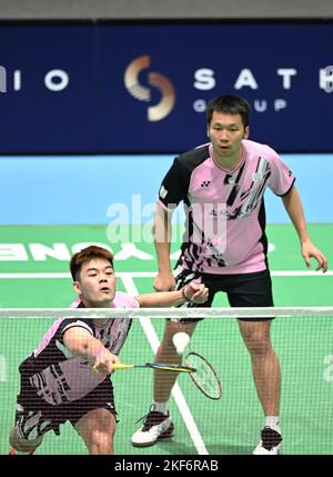 SU Ching Heng and YE Hong Wei (Chinese Taipei) compete against Kevin ...