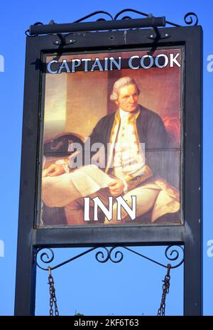 The Captain Cook Inn in Staithes, North Yorkshire, England, UK, pub and ...