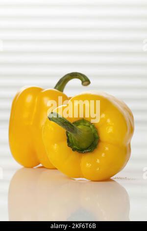 Yellow paprikas, close up Stock Photo - Alamy