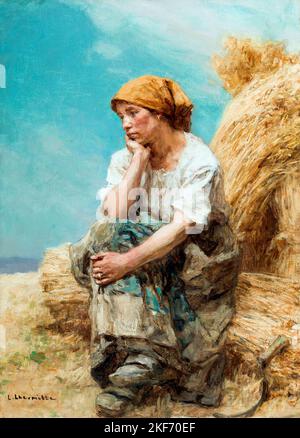 'Peasant Woman Resting' by Léon Lhermitte Stock Photo - Alamy