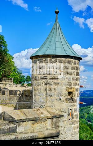Watchtower and Fortification Walls, Königstein Fortress, Königstein ...