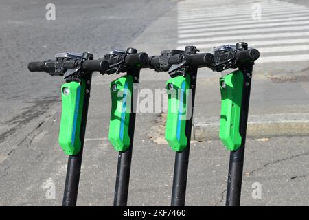 Photo of electric scooter parked, Rome, Italy Stock Photo - Alamy