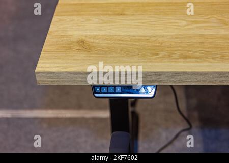 Control Board With Memory Electric Adjustable Work Desk Stock Photo - Alamy
