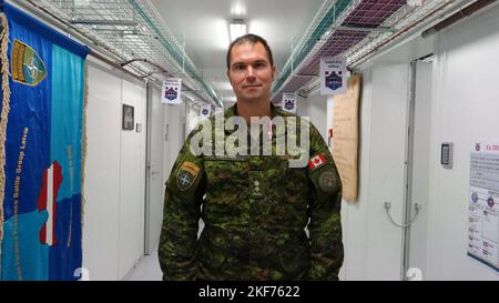 Canadian Lieut.-Col. Jesse van Eijk poses at the Camp Adazi military ...