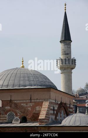 Located in Istanbul, Turkey, the Ahi Celebi Mosque was built in the ...