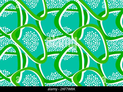 Cartoon geometric oval seamless polka dots circle pattern for wrapping ...