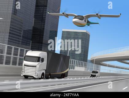 Electric VTOL cargo delivery aircraft, Electric Truck and minivan ...