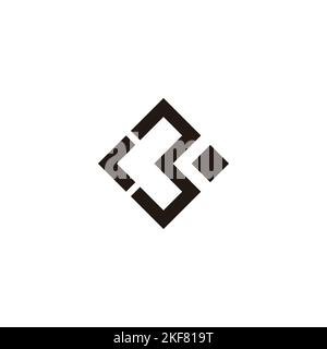 Letter c number 3, pointer geometric symbol simple logo vector Stock ...