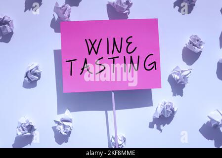 Text caption presenting Wine Tasting. Word for Degustation Alcohol ...