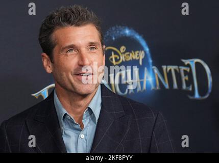 Patrick Dempsey arrives at the Disney's DISENCHANTED Premiere held at ...