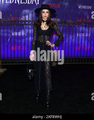 Lee Anna Vamp arrives at Netflix WEDNESDAY Premiere Event held at Hollywood Legion Theater Post ...