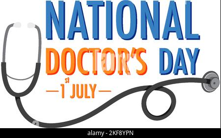 National doctor day in July logo illustration Stock Vector Image & Art ...