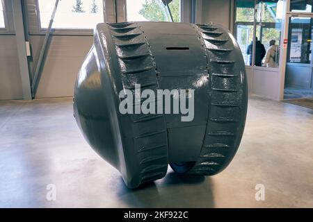 German tank Kugelpanzer in the museum. Museum of Tanks and Armored ...