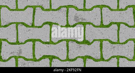 Seamless pattern of pavement with dumble interlocking textured concrete ...