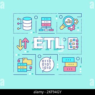 Etl banner web icon vector illustration concept of extract transform ...