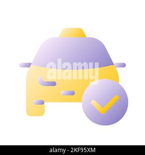 Taxi service flat gradient two-color ui icons set Stock Vector Image ...