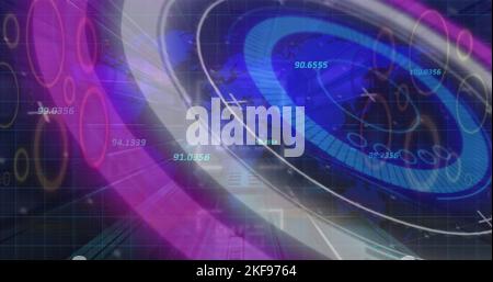 Image of qr code and numbers processing over world map Stock Photo - Alamy