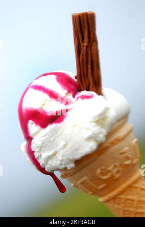 99 ice cream cone with monkeys blood Stock Photo - Alamy