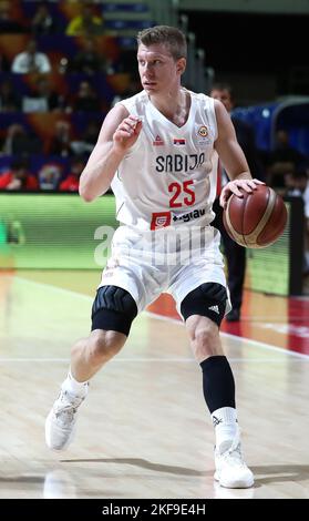 Belgrade, Serbia, 2 November, 2023. Ognjen Jaramaz of Partizan Mozzart ...