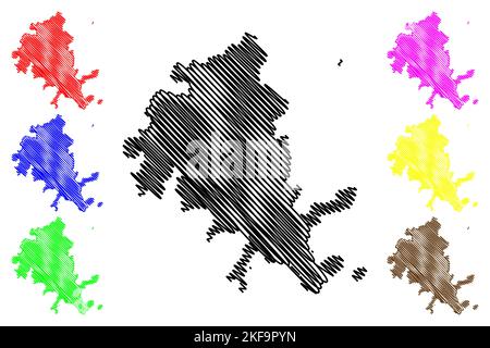 Schoinoussa island (Hellenic Republic, Greece, Greek island) map vector ...