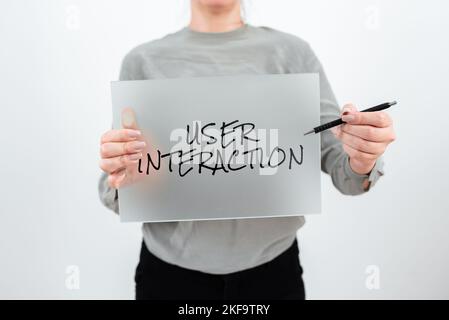 Handwriting text User Interaction, Business overview how the customer ...