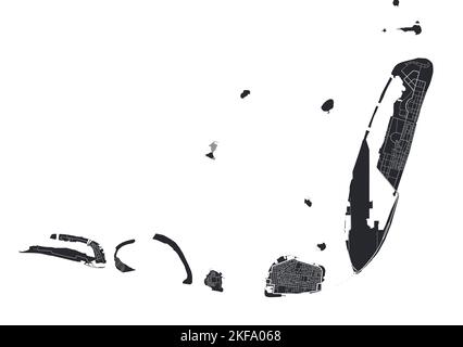Male vector map. Detailed map of Male city administrative area ...