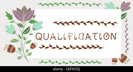 Inspiration showing sign Qualification. Business concept Officially ...