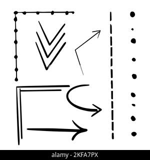 Swipe dots in line. Black point icon. Flat vector isolated illustration ...