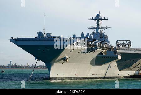 The USS Gerald R. Ford, the U.S. Navy's newest aircraft carrier, was ...