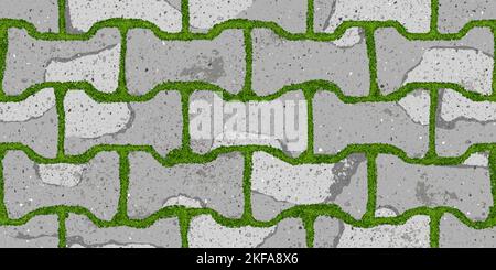 Seamless pattern of pavement with dumble interlocking textured concrete ...