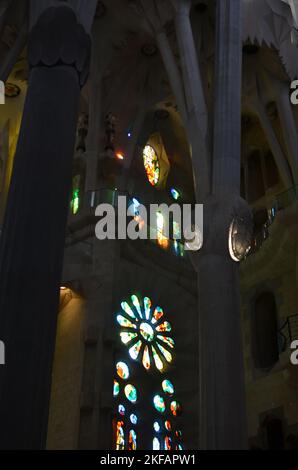 colorfull Window Sagrada Familia Antoni Gaudi cathedral architecture ...