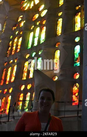 colorfull Window Sagrada Familia Antoni Gaudi cathedral architecture ...