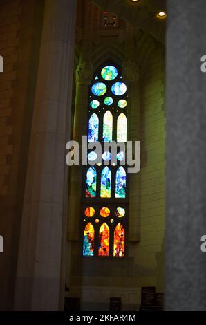 colorfull Window Sagrada Familia Antoni Gaudi cathedral architecture ...