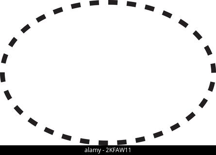 Dotted ellipse shape for tracing lines for preschool and kindergarten ...
