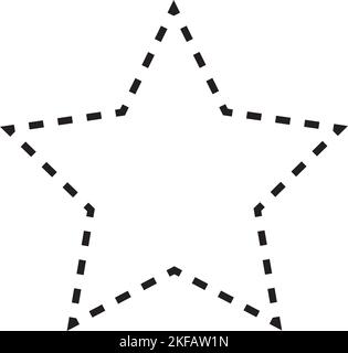 Star shape dashed icon vector symbol for creative graphic design ui ...
