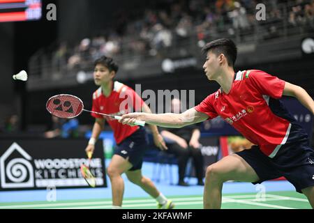 Huang Dong Ping (L) and Feng Yan Zhe (R) of China seen during the 2022 ...